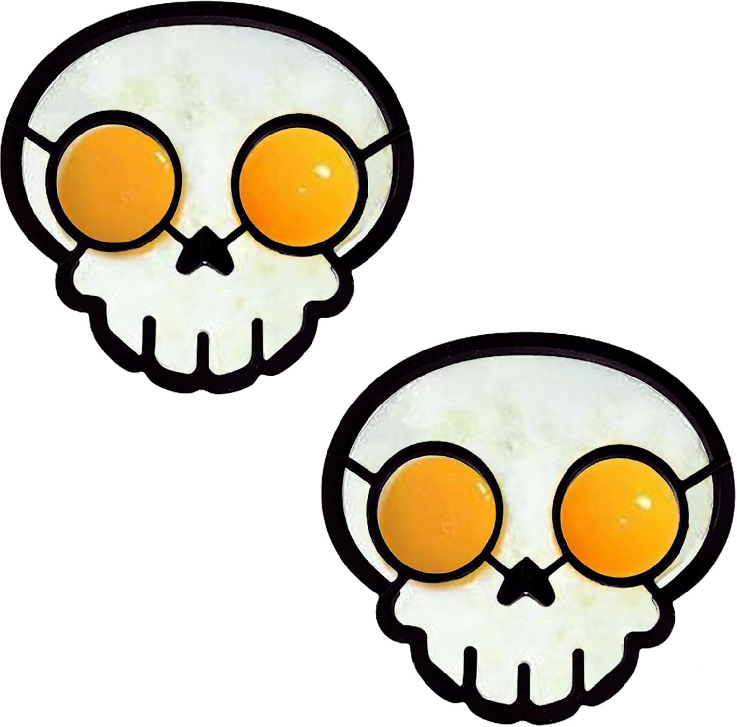 Amazon.com: Skull Fried Egg Ring, 2 Pack Horror Skull Silicone Egg Mold ...