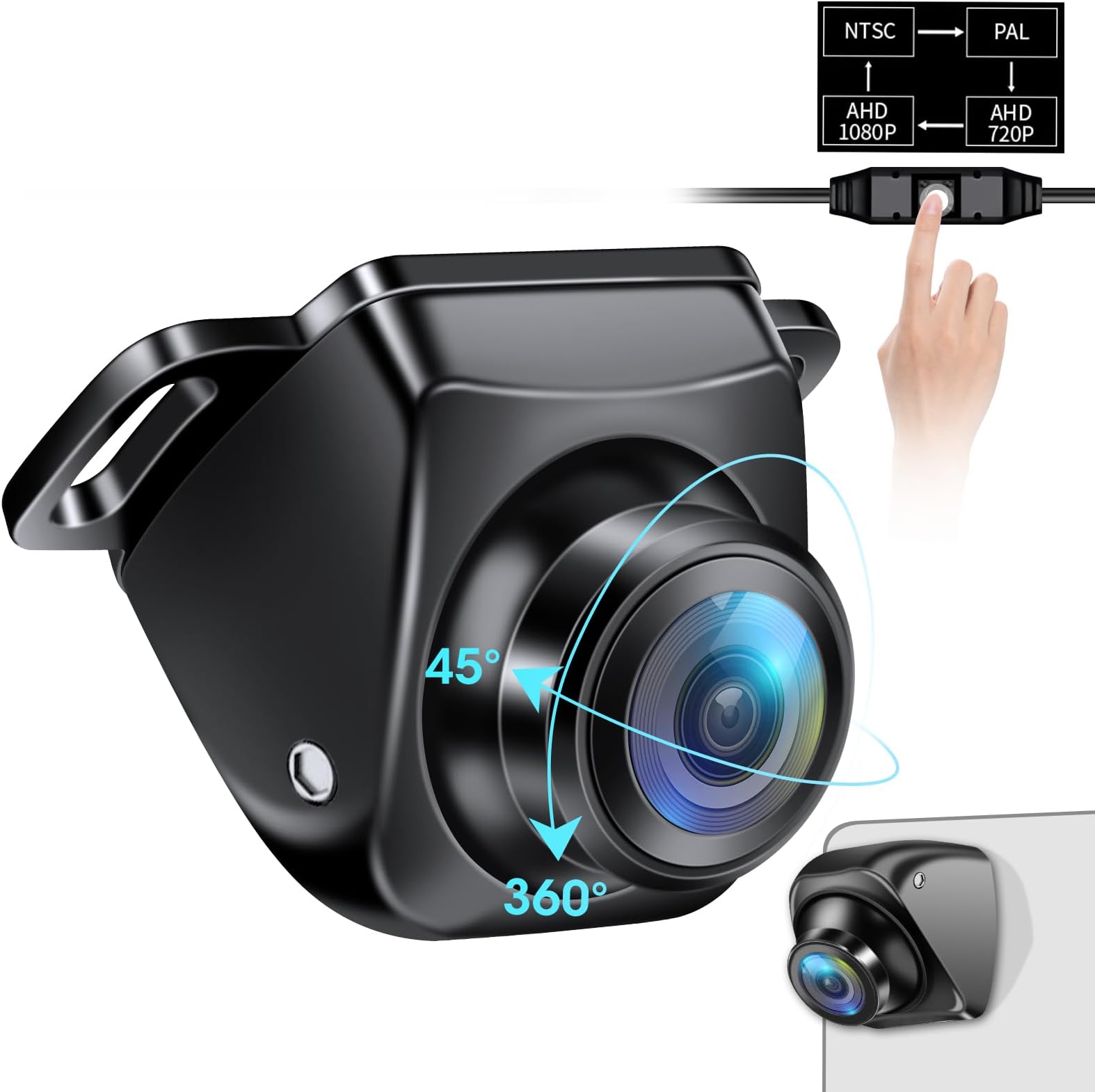 Amazon.com: Car Front Grill Camera,CCD Front Grill Camera 180?? Wide ...