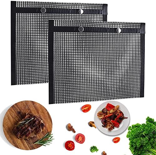 Amazon.com : Amlits BBQ Mesh Grill Bags - Drip Non-Stick Mat for ...