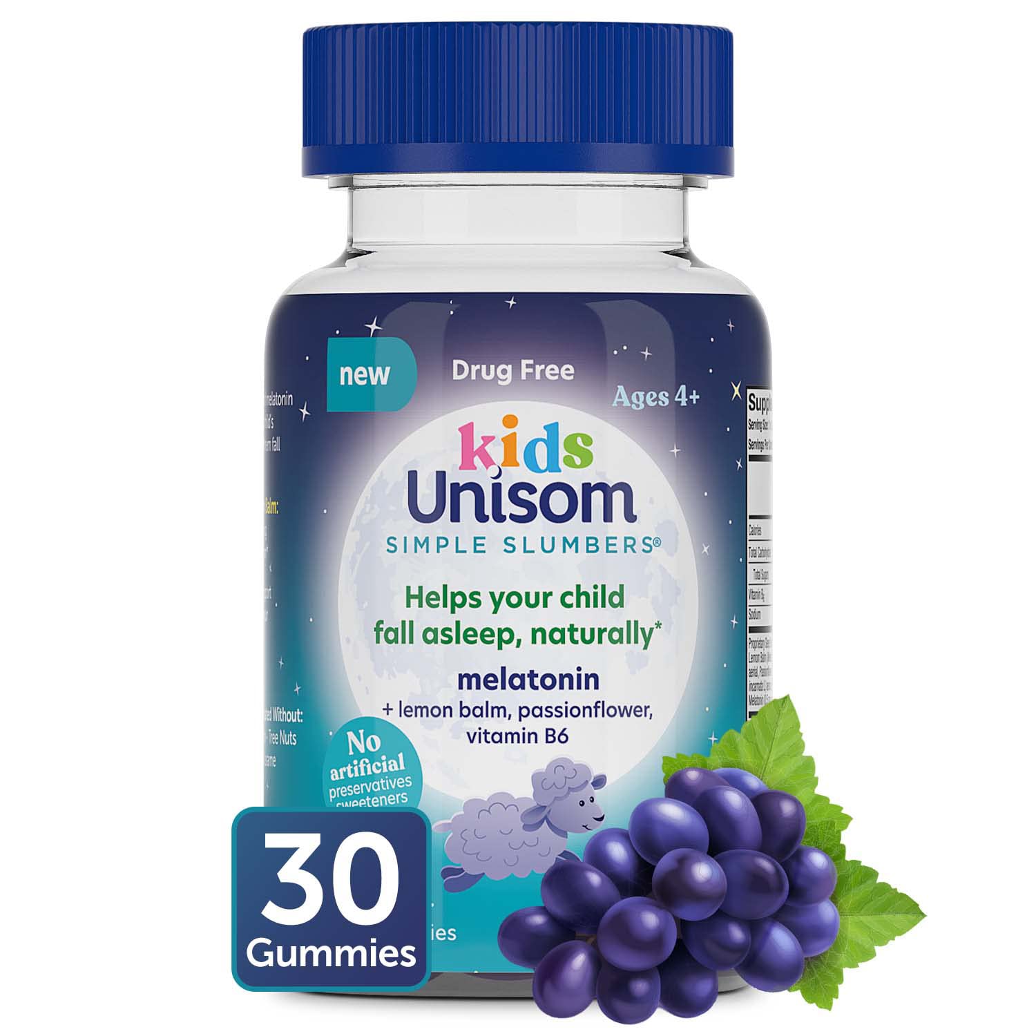 Amazon.com: Unisom Simple Slumbers Kids Drug-Free Sleep Aid Gummies 30 ...