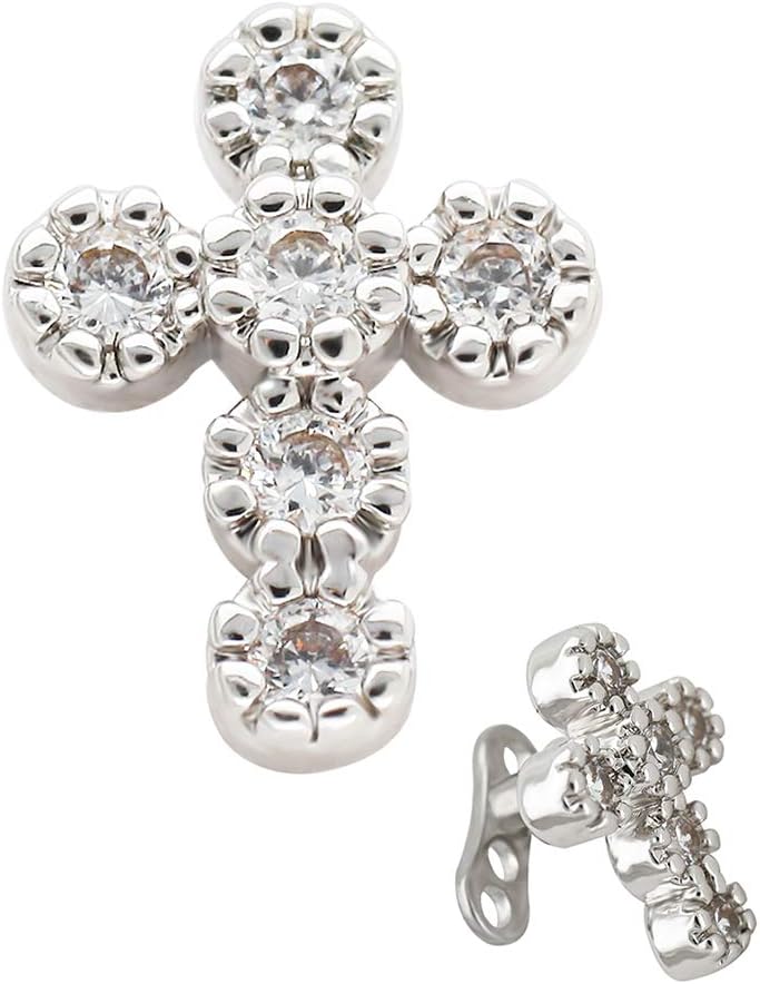 Amazon.com: Excepro 1PCS 2mm Dermal Anchor Tops And Base G23 Titanium ...