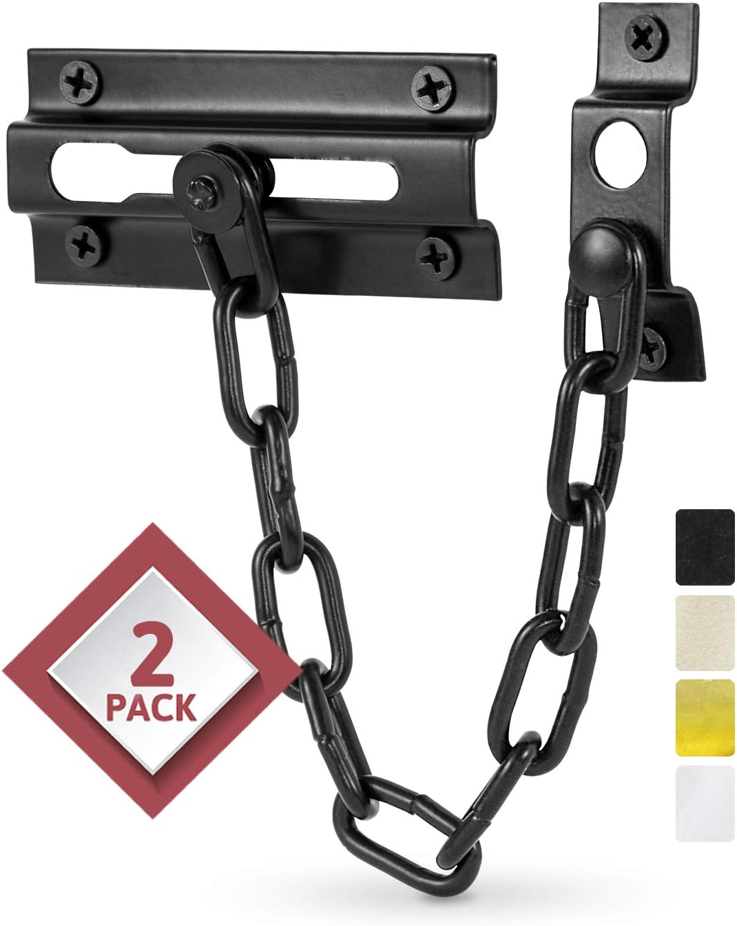 INBOF 2 Pack Door Chain Lock, Premium Chain Door Lock, Thickened Door ...