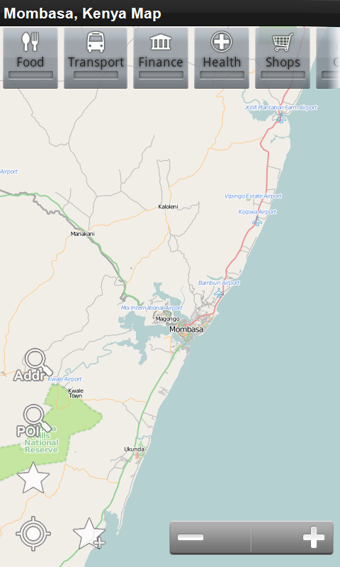 Mombasa, Kenya Offline Map: PLACE STARS - App on Amazon Appstore