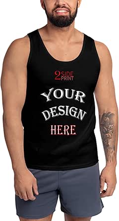 Custom Tank Tops for men Personalized Tank Tops with logo name photo ...