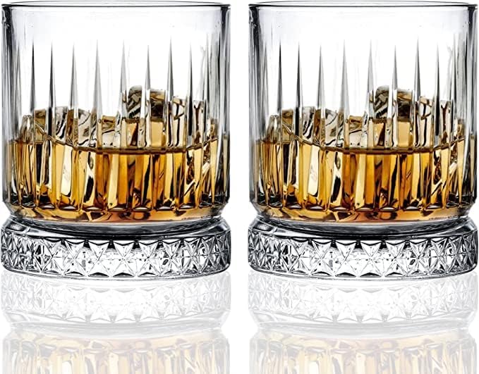 PrimeWorld Elegant Design Whisky Glass-350ml Set of 6 Pieces Crystal ...