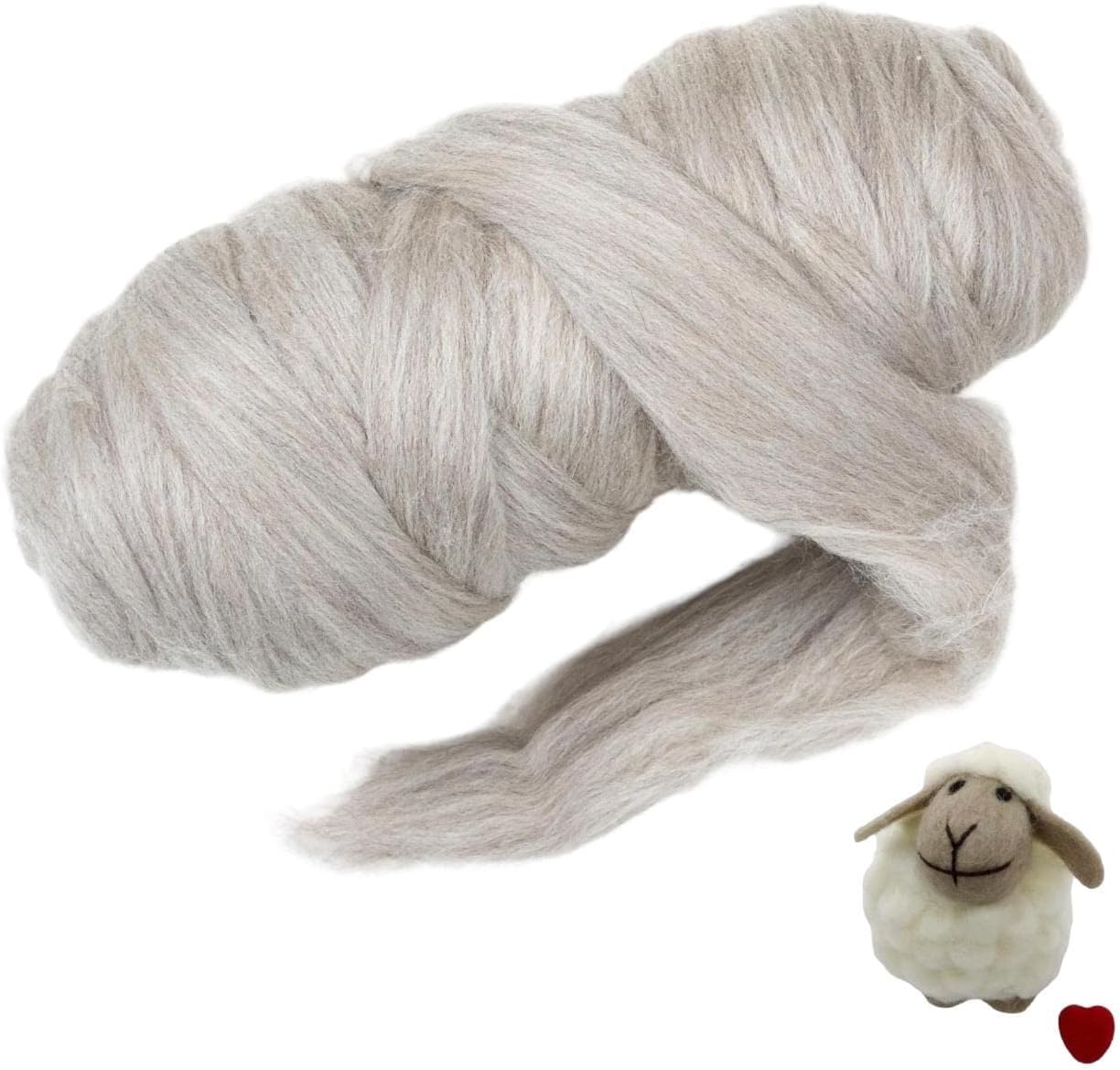 Amazon.com: Kondoos Natural 1lb Wool Bulk roving,. Best Wool for ...