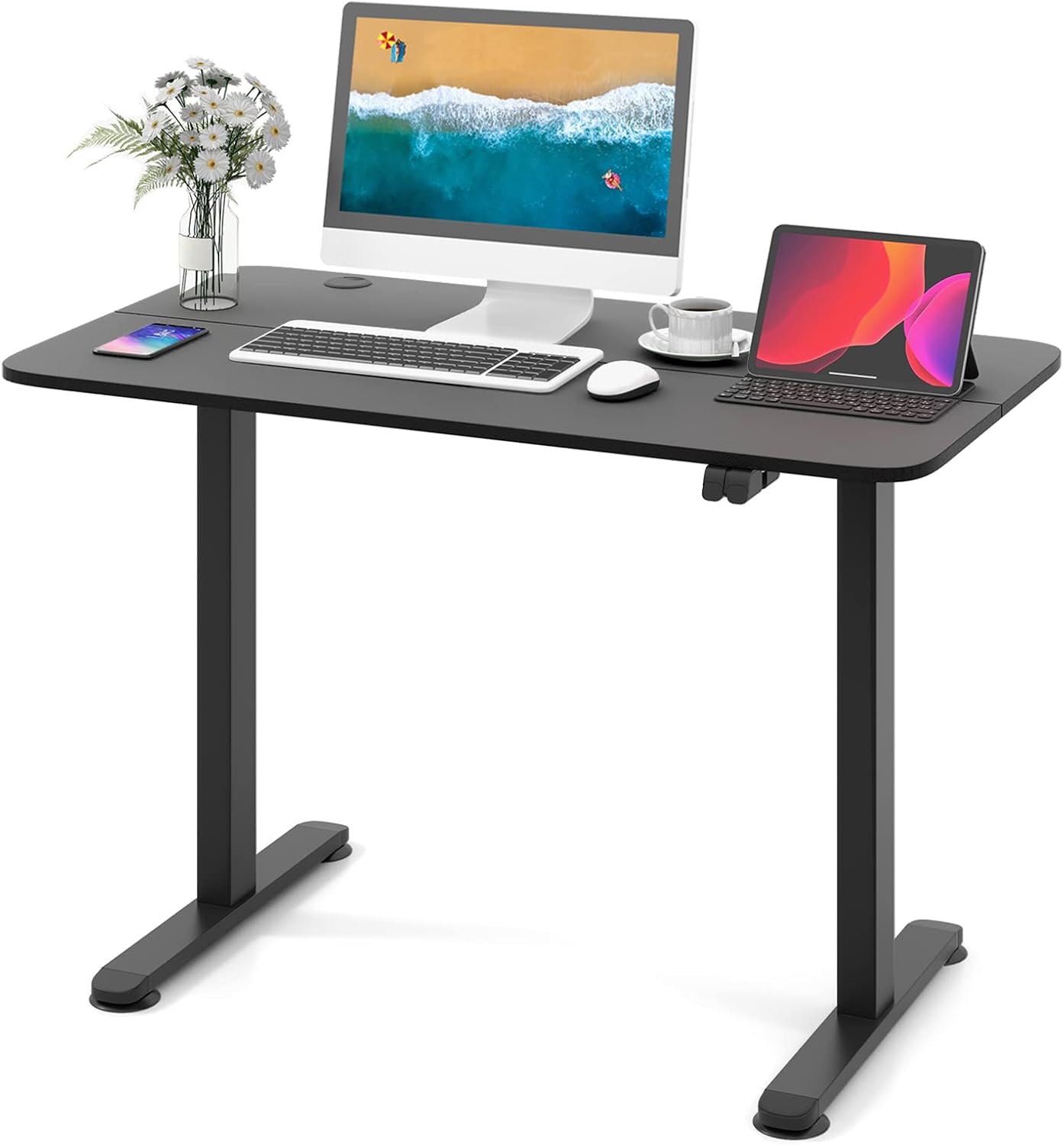 Amazon.com: GOFLAME Height Adjustable Electric Standing Desk, 44 x 24 ...