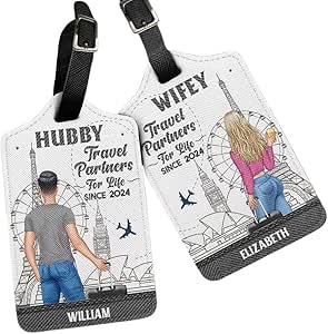 Amazon.com: Traveling Couple Hubby & Wifey Travel Partners for Life - Gift for Couples ...