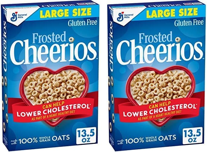 Amazon.com: Cheerios Frosted Cheerios Heart Healthy Cereal, Gluten Free ...