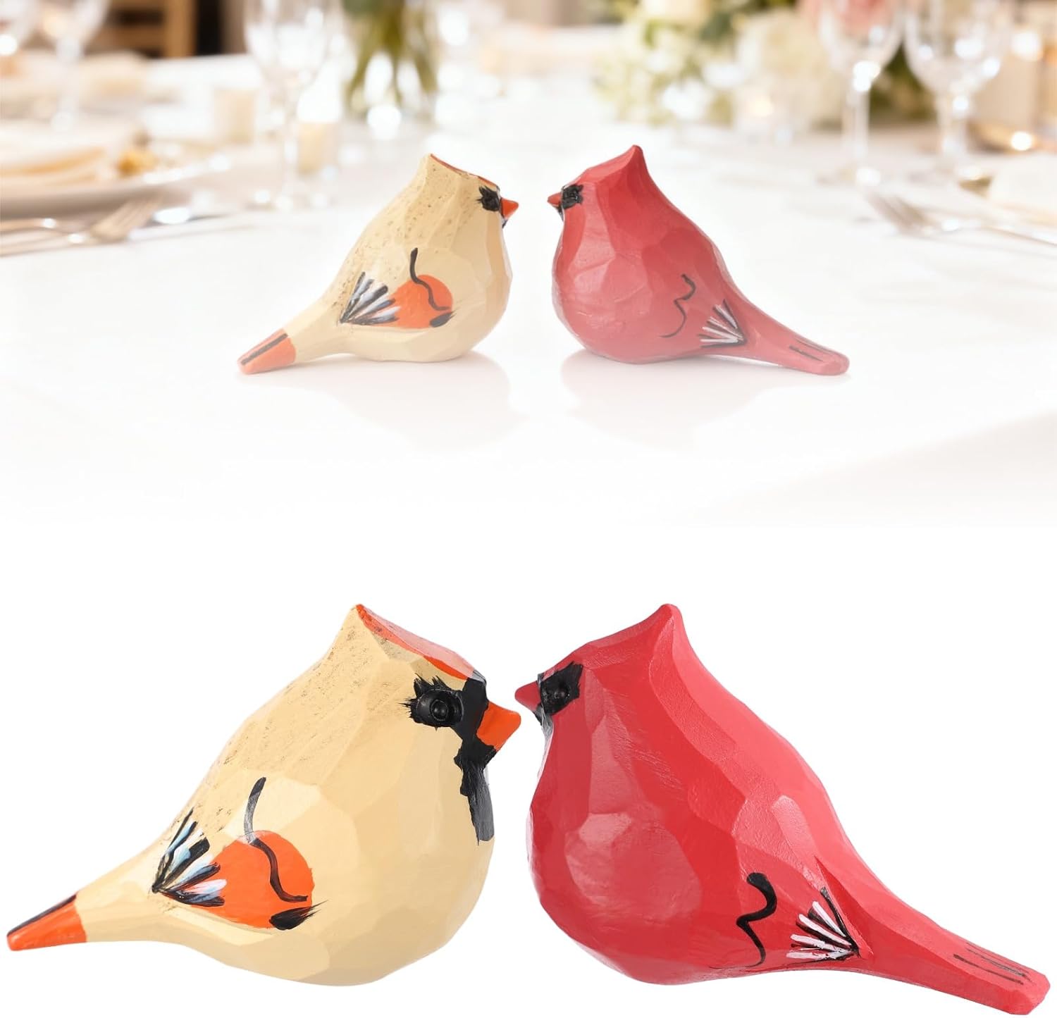 Amazon.com: DORMIYA Couple Cardinal Figurines, 2 PCS Small Cardinal ...