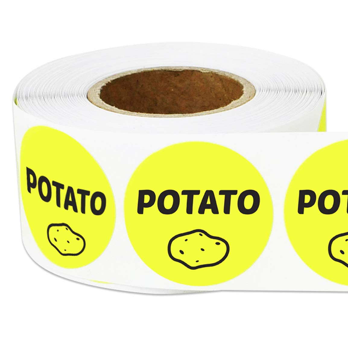 Amazon.com : 600 Potato Stickers Labels, 1" Round Potato Food Labels ...