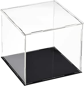 TA-VIGOR Acrylic Clear Display Case, 20 x 20 x 20cm Assemble Countertop ...