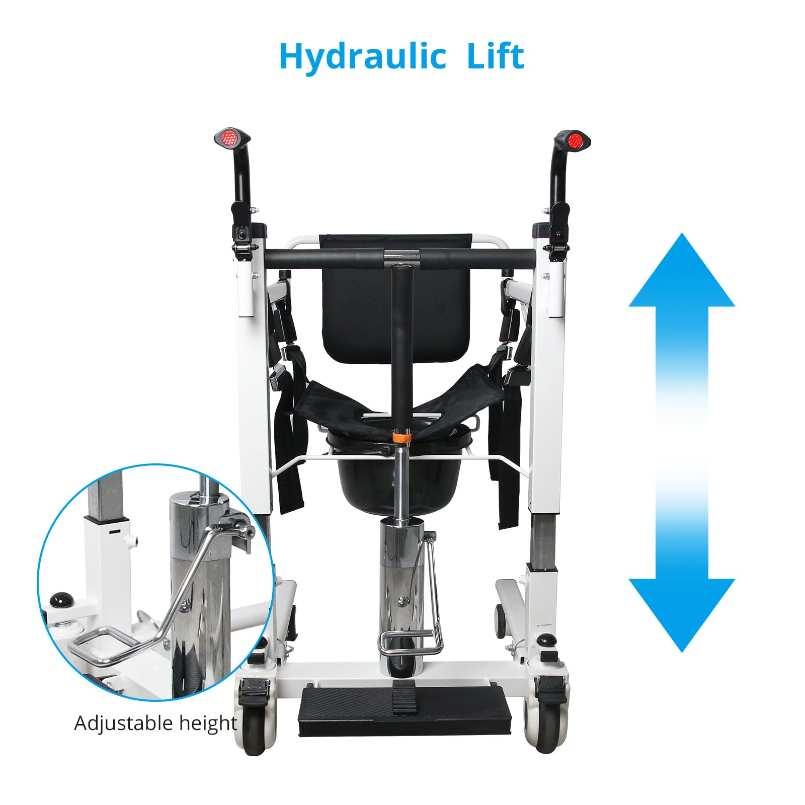 Snapklik.com : Hydraulic Patient Lift Transfer Chair, Bathroom Wheelchair