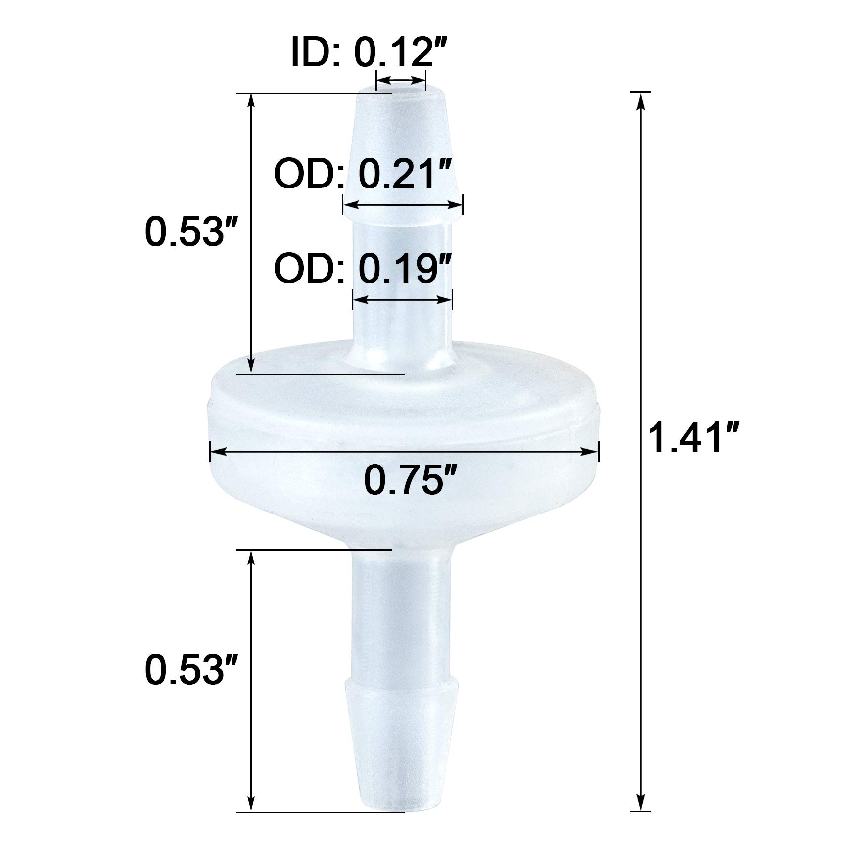 Snapklik.com : 2 Pack 4mm & 2 Pack 6mm Check Valve, PVDF Wear-Resistant ...