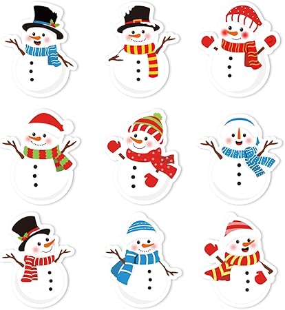 Amazon.com: Small Christmas Stickers Snowman Decals, 240Pcs Self ...