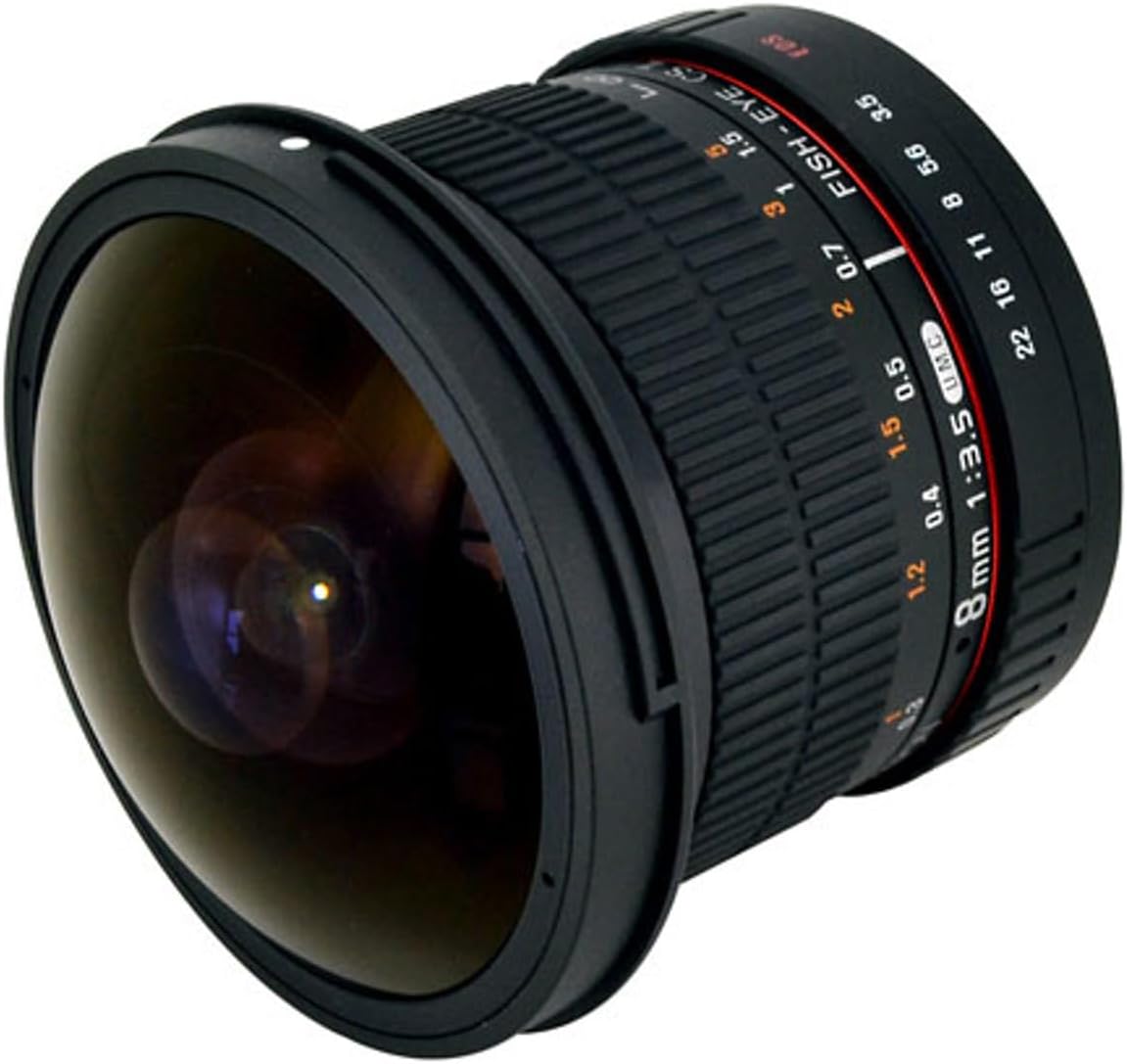 Amazon.com : Rokinon FE8M-C 8mm F3.5 Fisheye Fixed Lens for Canon ...