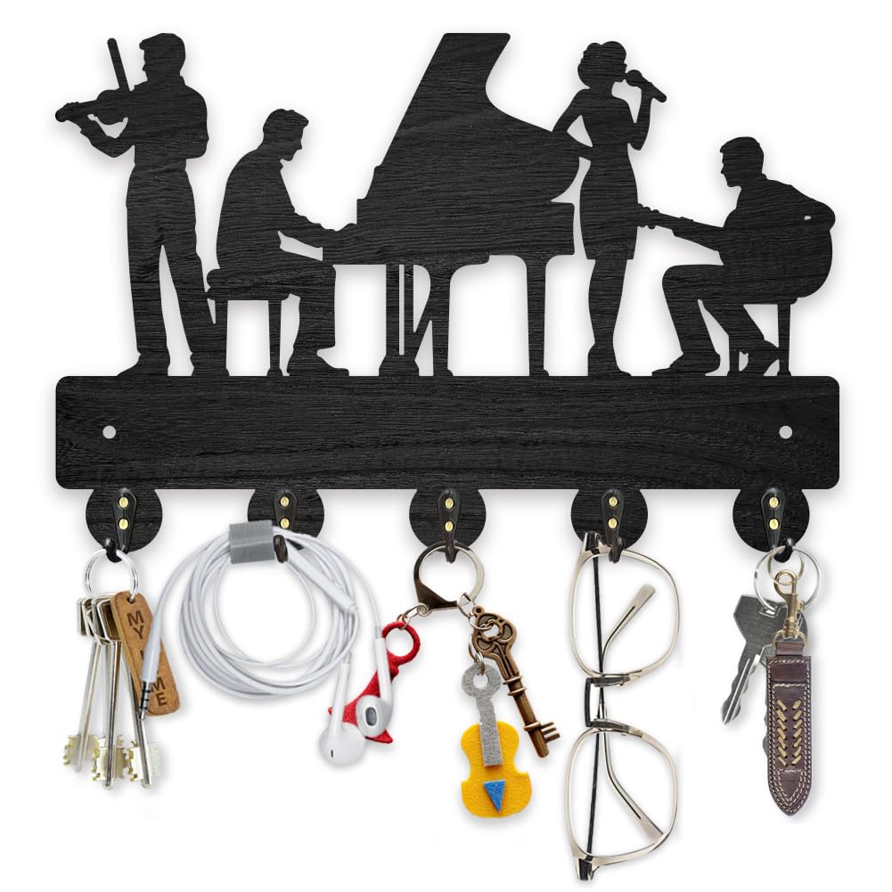 Amazon.com: MAYJOYDIY Wooden Music Concert Key Holder for Wall 11.8x7 ...
