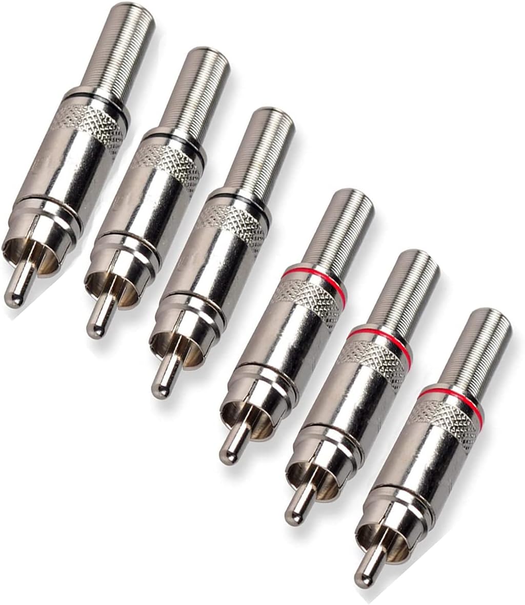 Amazon.com: [2pcs] Hi End RCA Male Plug Adapter Audio Phono Gold Plated ...