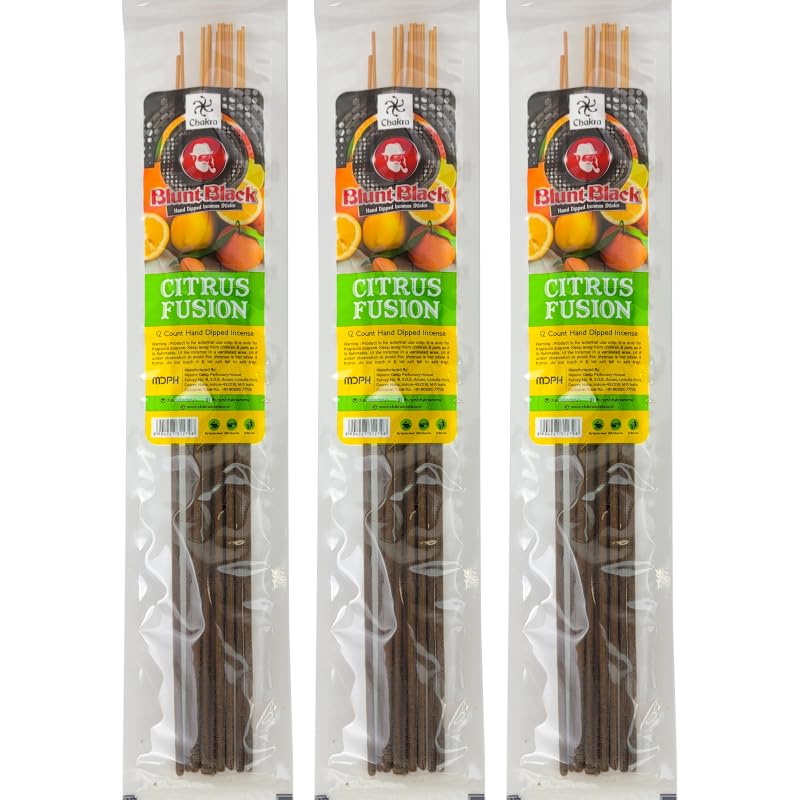 Amazon.com: Blunt Black 10.5" Hand Dipped Incense Sticks 3-Packs - 12 ...