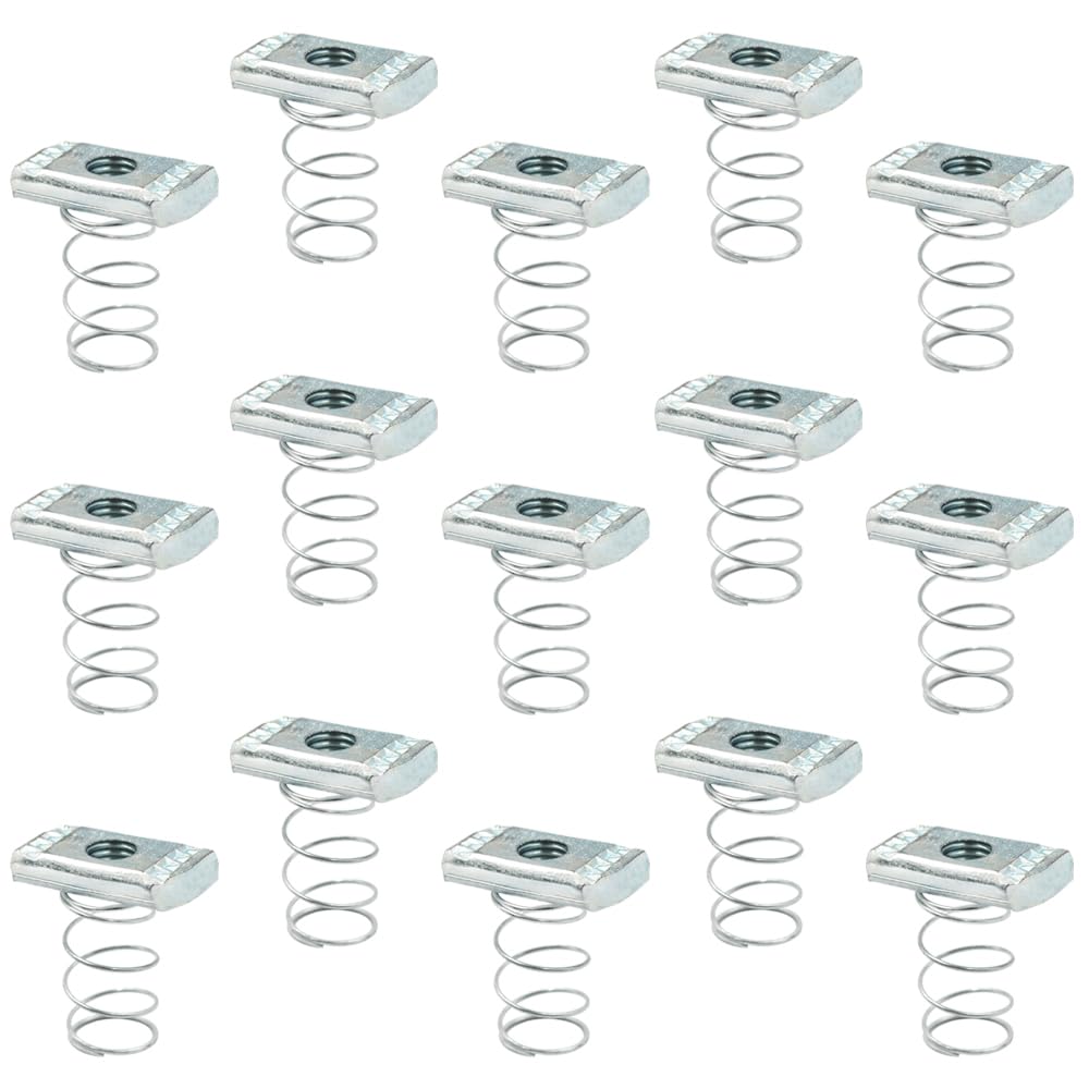 Strut Slotted Nuts,Yucool 3/8-16 Spring Channel Nuts with Zinc ...