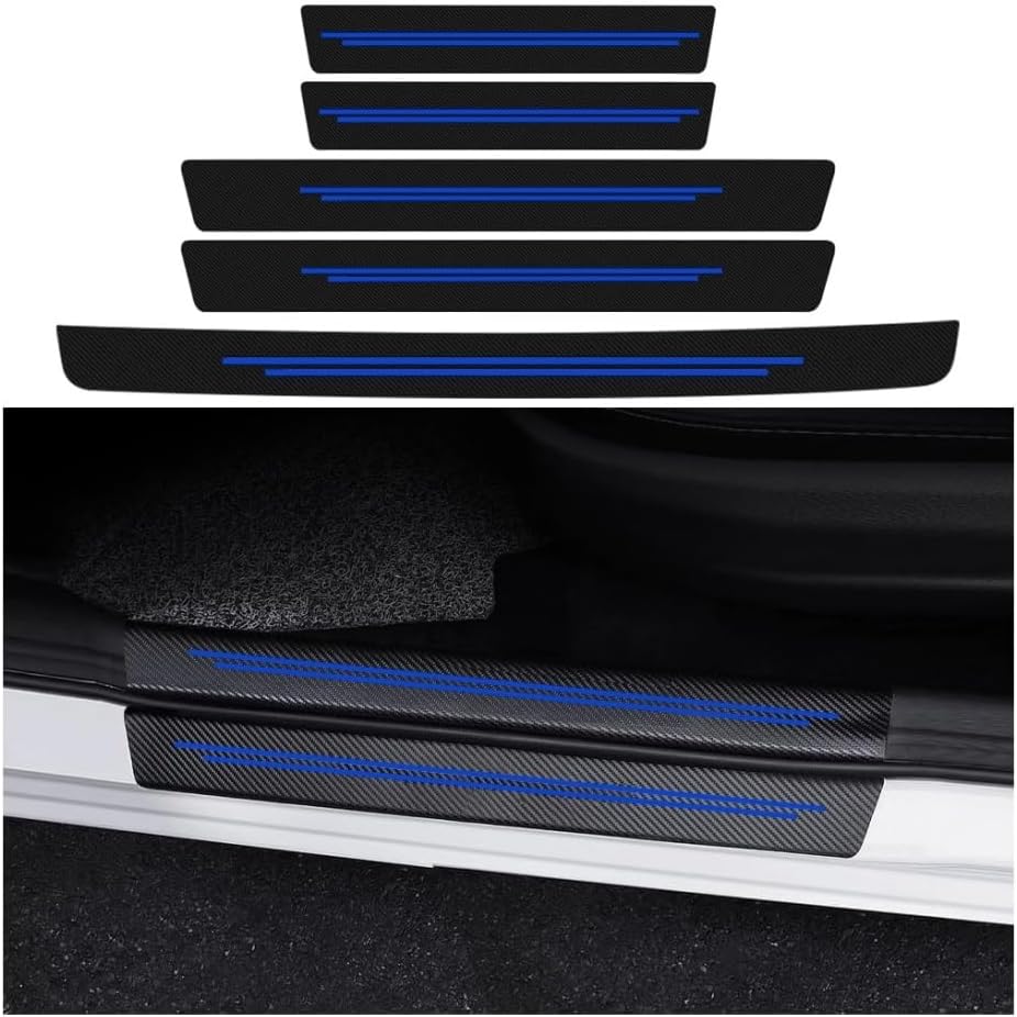 Amazon.com: 5 PCS Car Door Sill Protector for Subaru Forester 2019-2025 ...