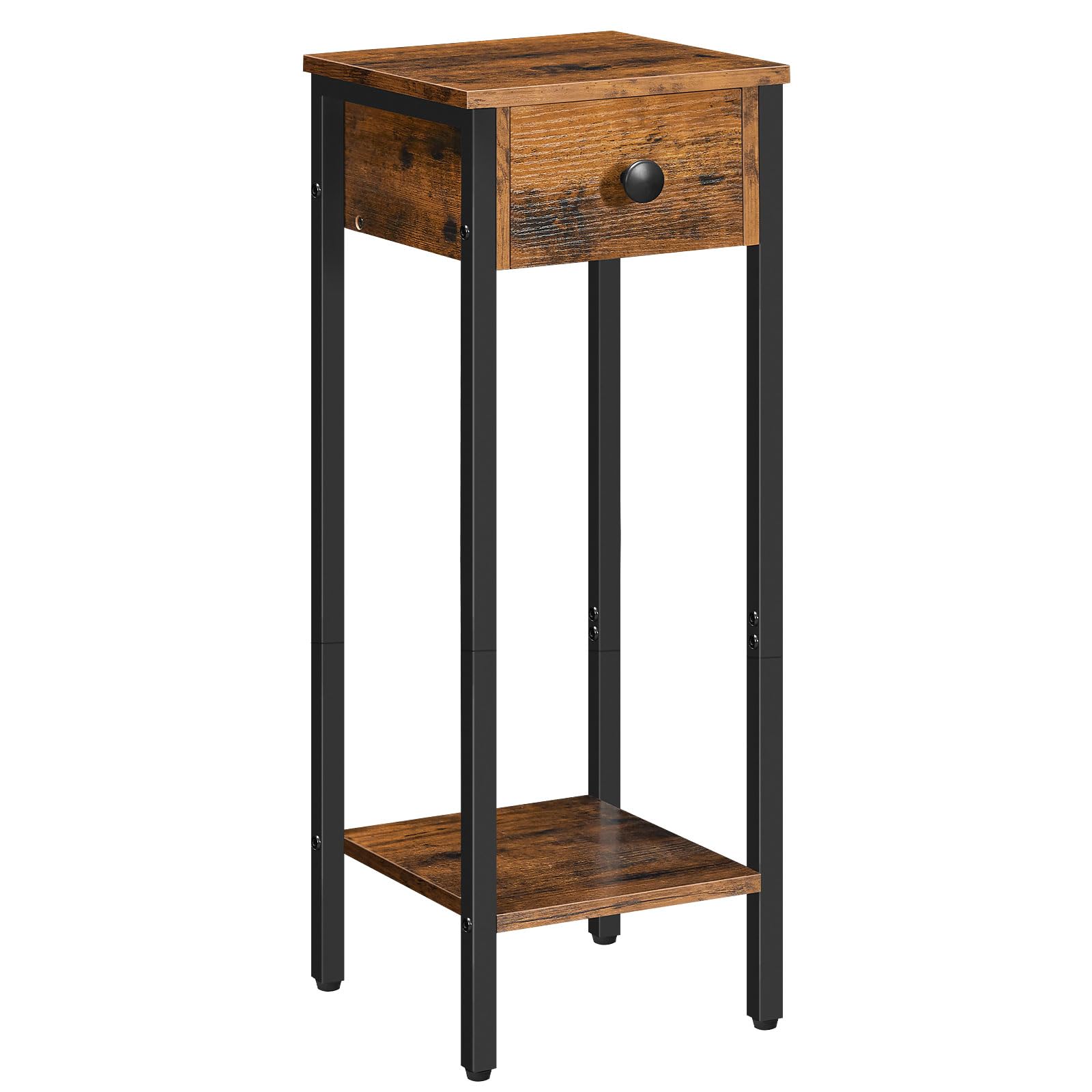 HOOBRO Slim Bedside Table, Bedside Table with Drawer, Small Side Table ...