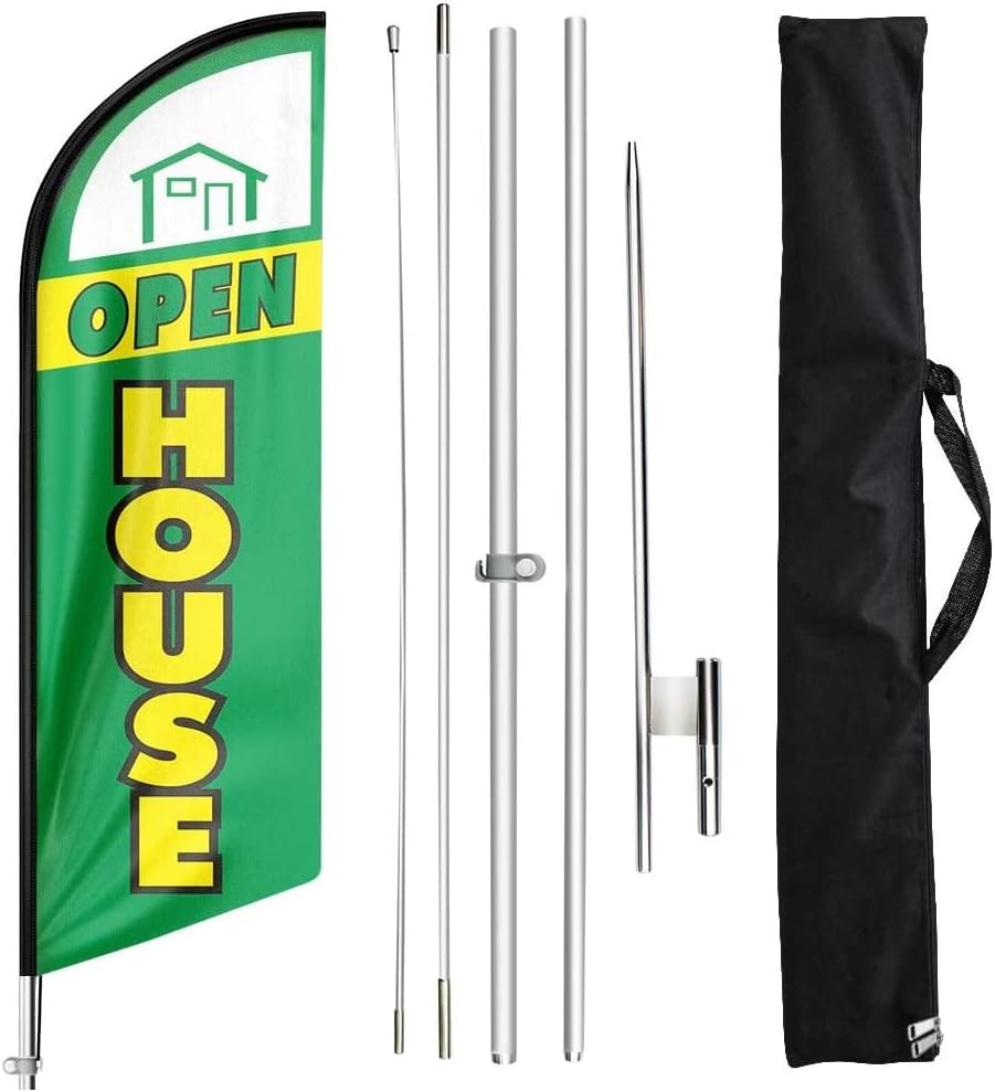 Amazon.com : Open House Flags for Real Estate Agents, Open House Flag ...