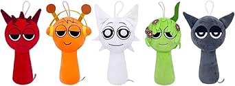 Amazon.co.jp: Splanky Plush Doll Set of 5 Goods Doll Singing Monster ...