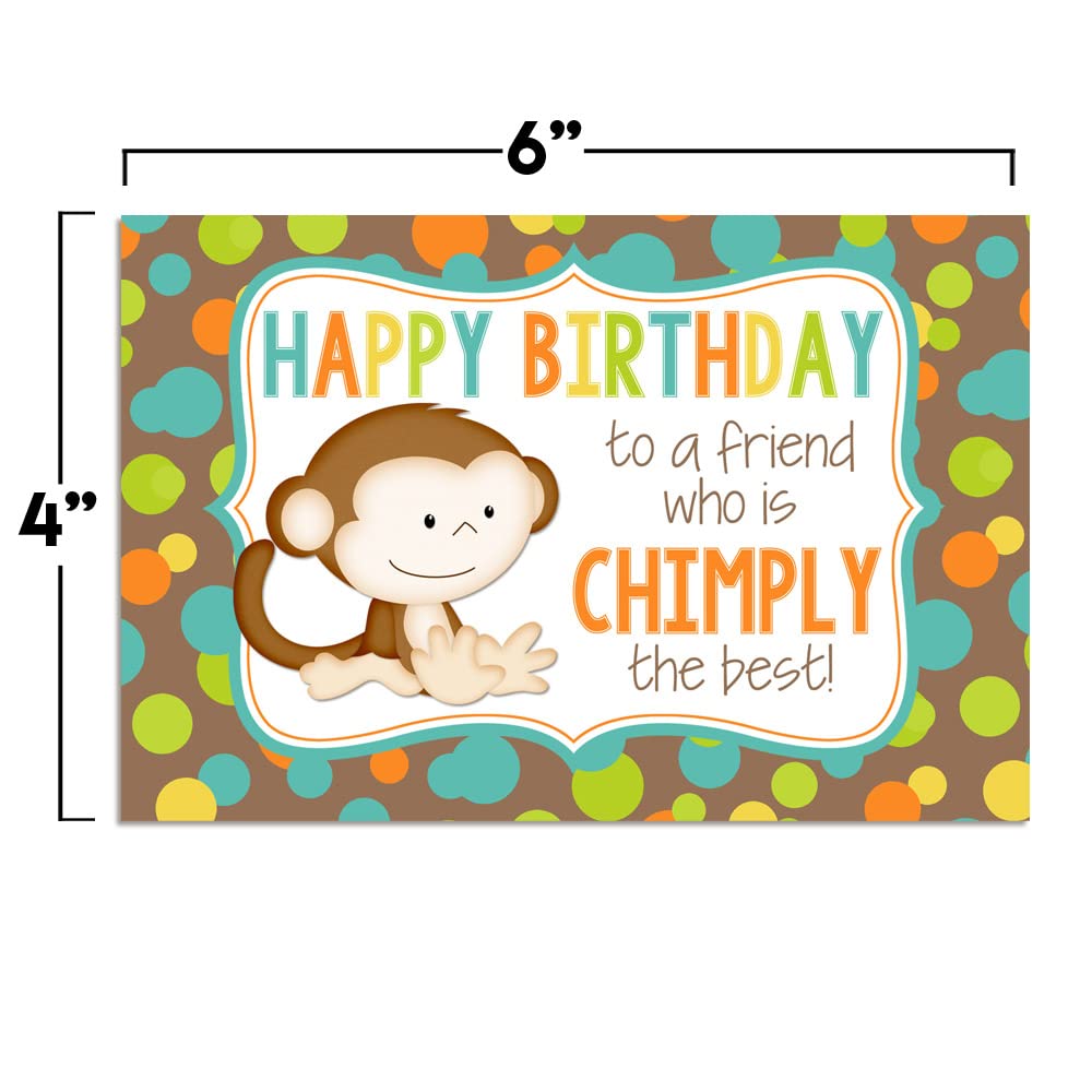 Invitaciones De Cumpleaños De Chimpancés Espaciales Feliz