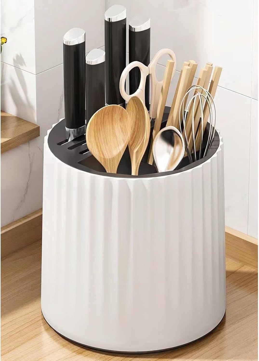 Amazon.com: 360 Degree Rotating Knives Holder for Kitchen Counter ...