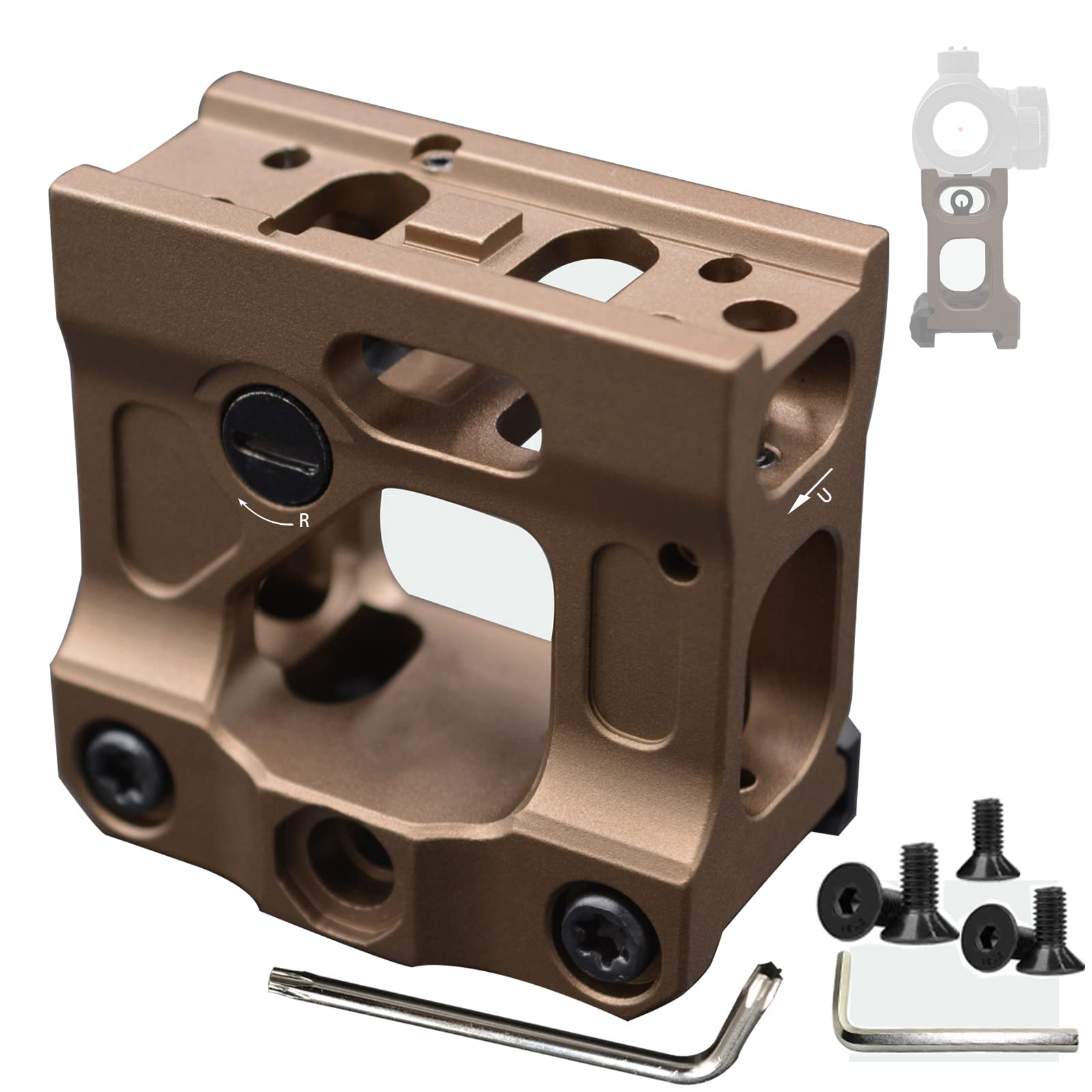 Buy Fineonly Red Dot Riser Riser Picatinny Rail Riser 2 Inch Height for ...