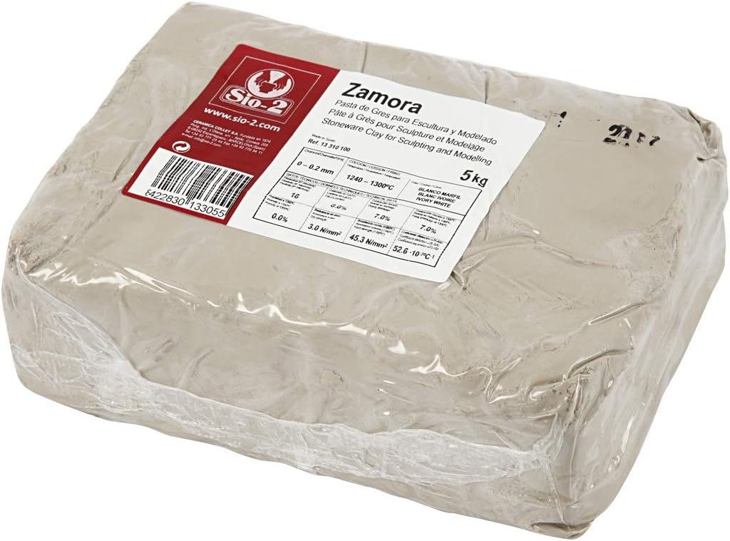 Grogged Stoneware Clay Sio2 Zamora White : Amazon.co.uk: Home & Kitchen