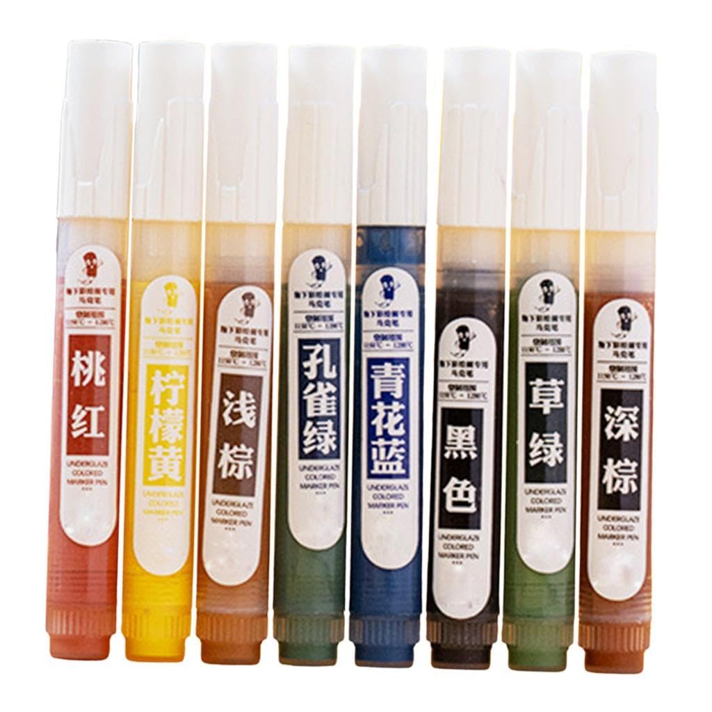 Amazon.com: 8x Underglaze Marker Pottery Tools Porcelain Paint Ceramic ...