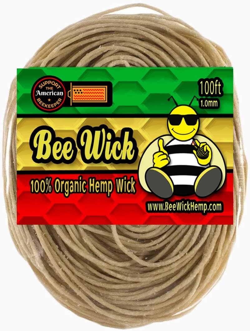 Amazon.com: Bee Wick Hemp 100ft of 100% Organic Hemp Wick, Made with ...