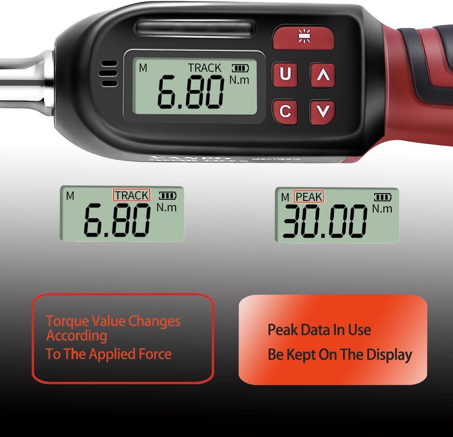 VANPO Digital Torque Wrench 3/8 Inch Drive (Model VP028) - Instruction ...