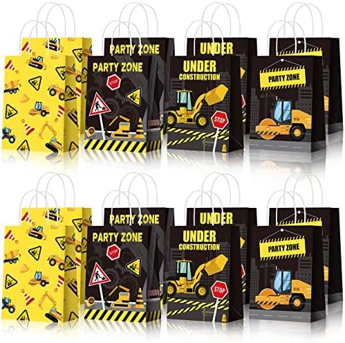 Amazon.com: Qeeenar 16 Packs Construction Party Bags Construction ...