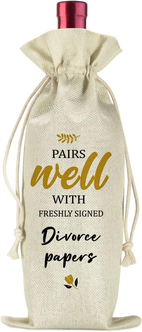Amazon.com: Divorce Gifts Divorcee Presents Wine Bag, Divorce Party ...