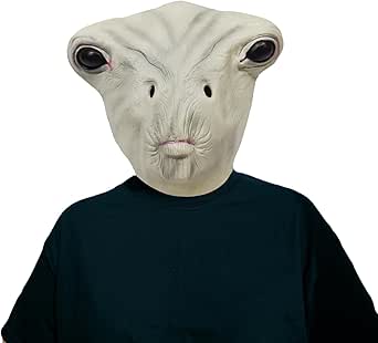 Amazon.com: SANZHIGUO 3D Realistic Alien Mask for Adult White Alien ...