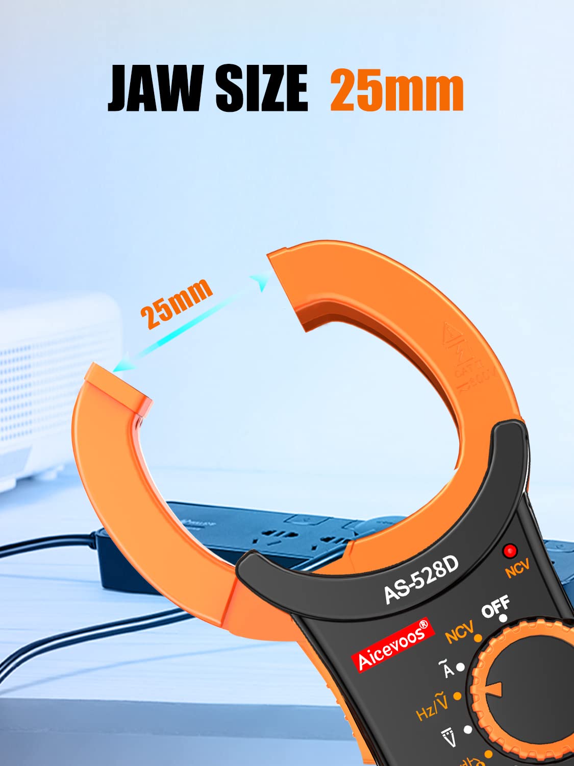 Buy Aicevoos 528D Digital Clamp Meter Multimeter 4000 Counts Amp ...