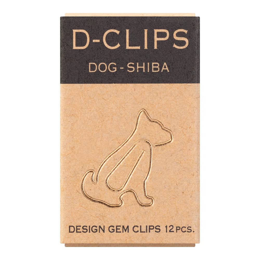Amazon.com : Midori Paper Clip, D-Clips Mini Box, Shiba Inu, 12 Pieces ...