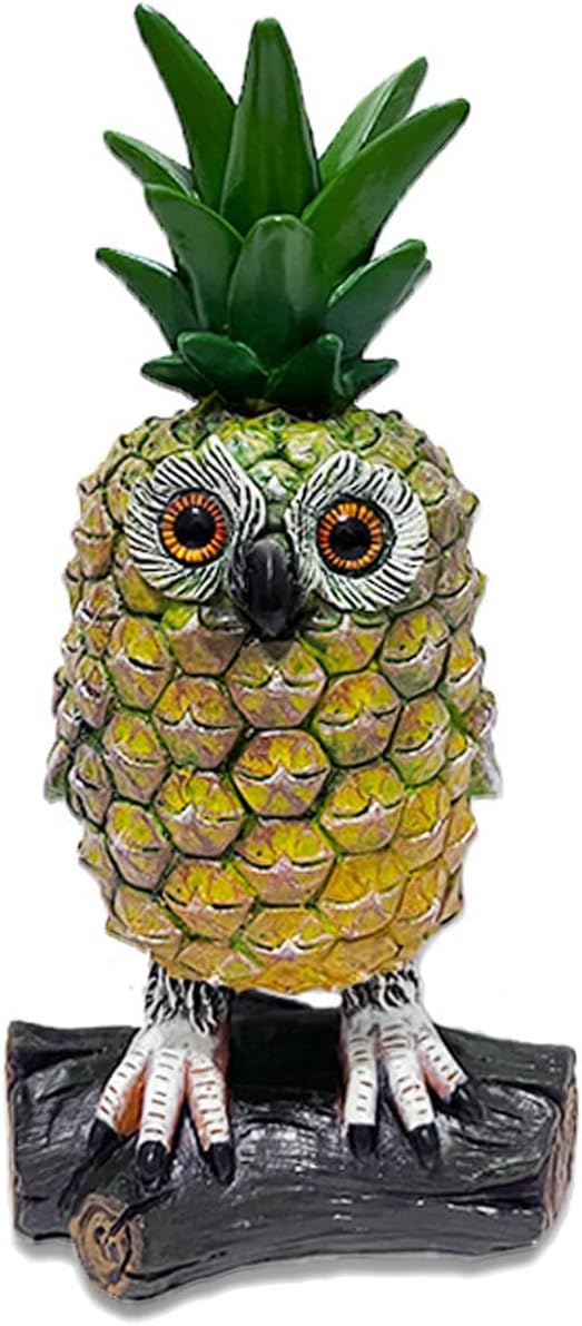 Amazon.com: Zagxuade Resin Pineapple Owl Statue, Unique Home Decor for ...