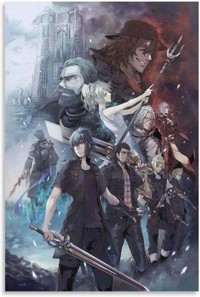 Amazon.com: Thcbme Final Fan-tasy Xv Remake Framed Poster For Wall Art ...