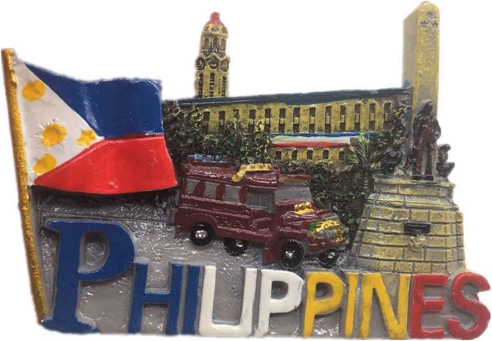 Amazon.com: Philippines Manila Magnet Fridge Magnet Wooden 3D Landmarks ...