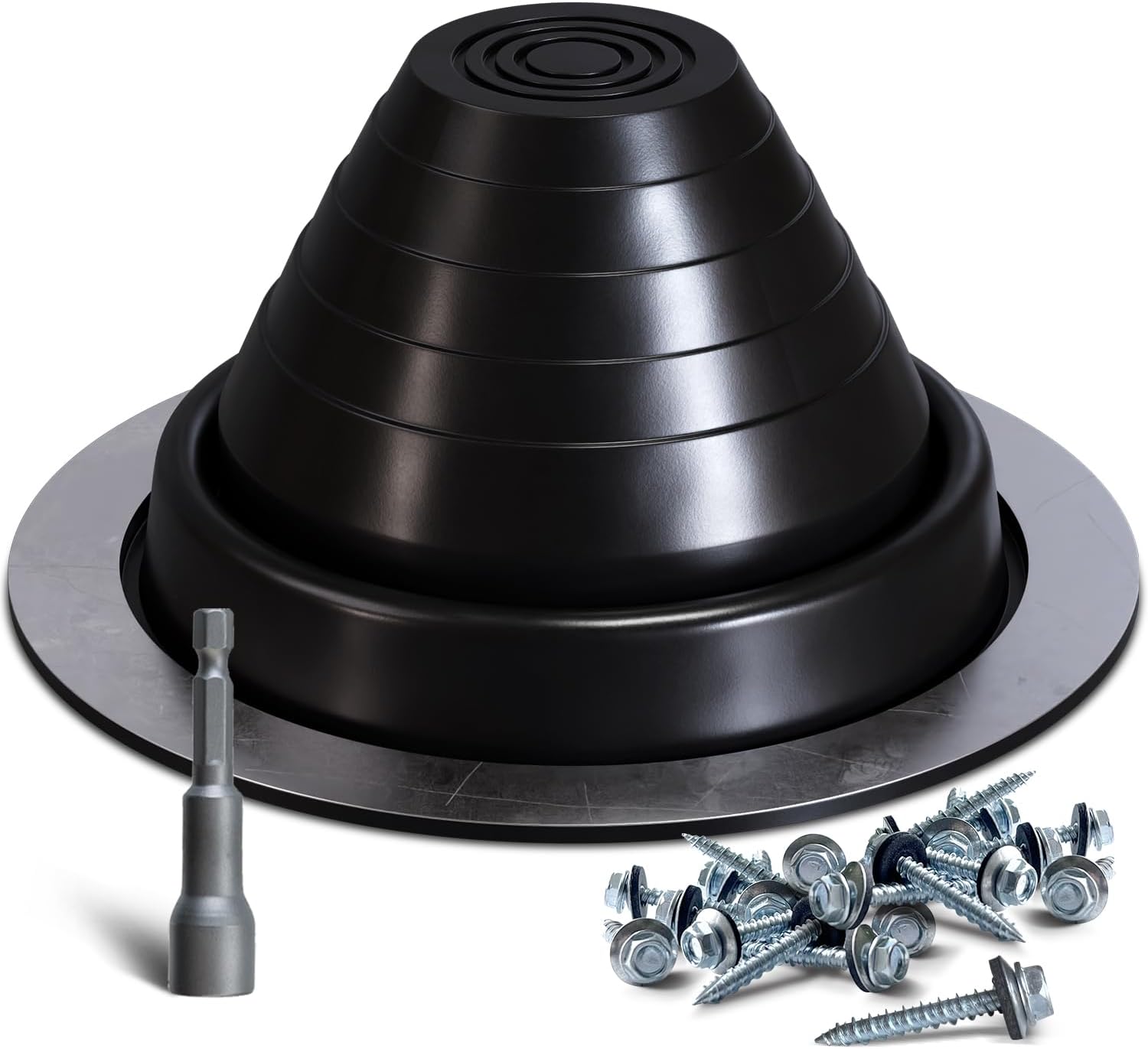 VIVIDA #3 EPDM Metal Roof Pipe Flashing Boot, Flexible Roof Jack Boot ...