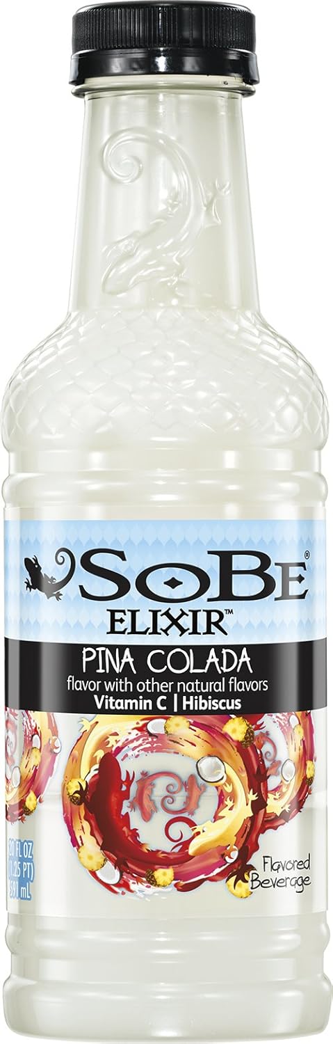 Amazon.com : SOBE Elixir, Pina Colada, 20 Fl Oz (Pack of 12 ...
