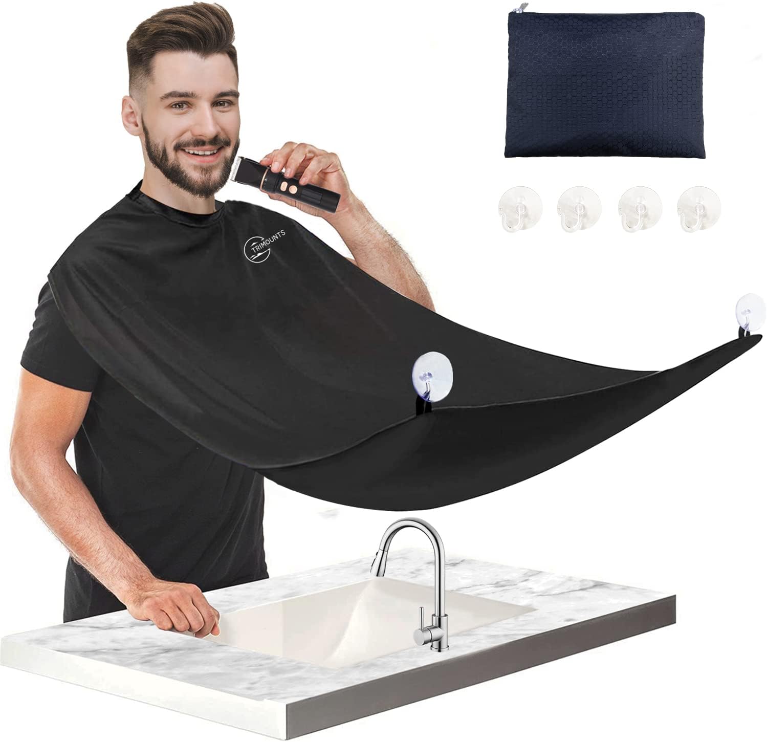 Amazon.com: Aksice Beard Trimming Catcher Bib, Beard Hair Catcher for ...