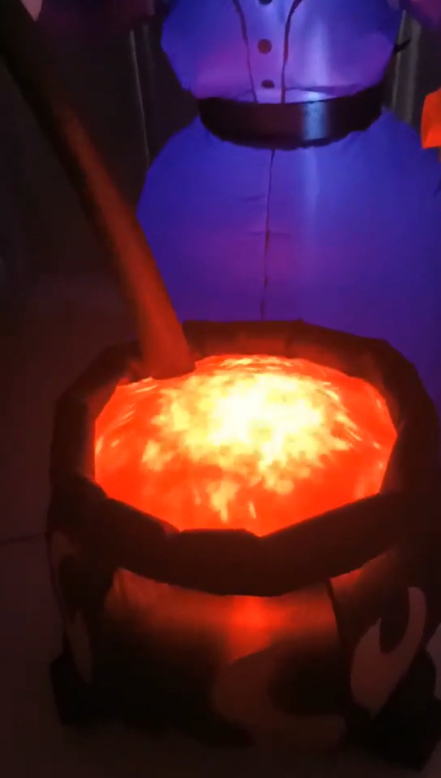 Watch Witch Cauldron 3D Fake Fire Flame Light on Amazon Live