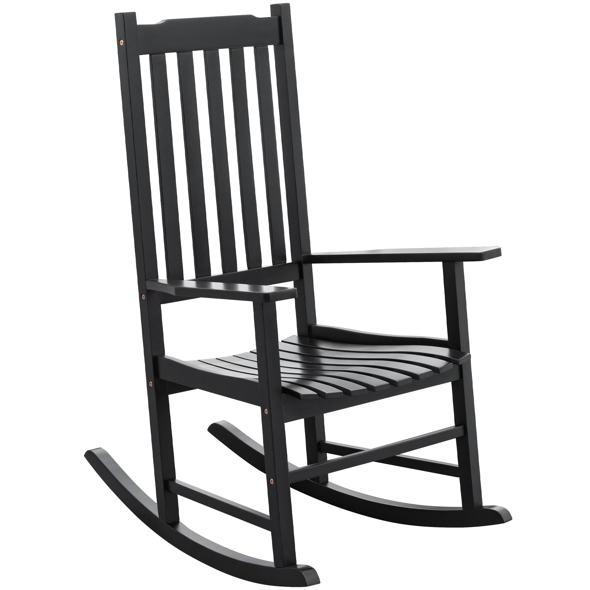 Amazon.com : Greesum Outdoor Rocking Chair, Acacia High Back Oversized ...