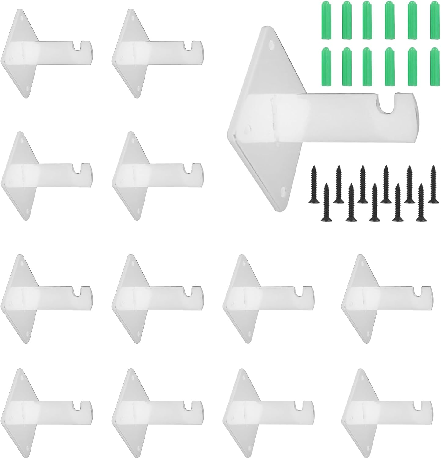 Amazon.com: 7RiversART Gridwall Mount Brackets White for Grid Panels ...