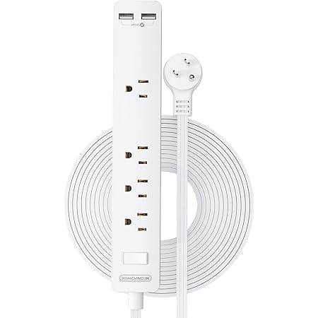 Amazon.com: NTONPOWER 10 Ft, Flat Extension Cord Under Carpet, Rug ...